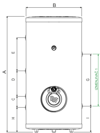 Termorad prohromski bojler BT-160S IB-80 silver metallic