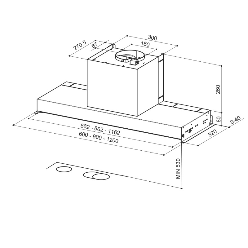 Faber ugradni aspirator IN NOVA COMFORT EV8 X A90