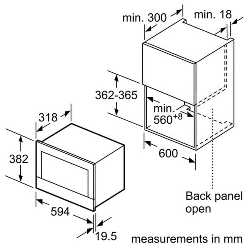 Bosch ugradna mikrotalasna rerna BFL634GB1