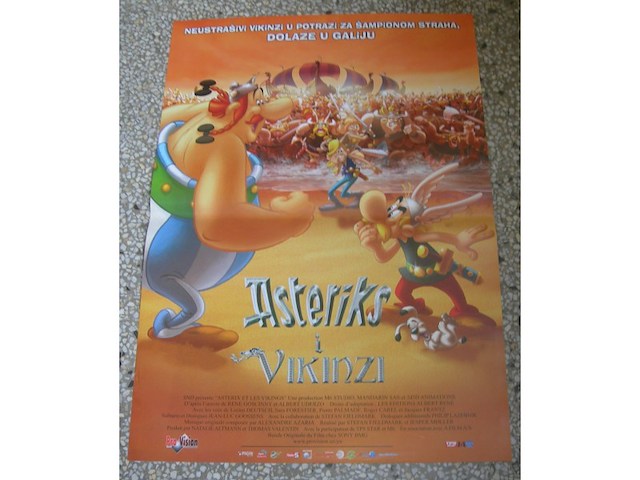 Asteriks i Vikinzi, crtani - filmski plakat
