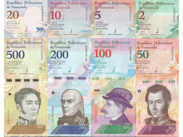 Venezuela 2018. Kompletan set novcanica UNC