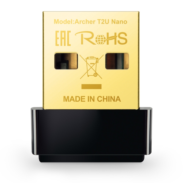 TP-Link Archer T2U Nano AC600 wireless 600Mb/s dual band USB kartica minijaturnih dimenzija (15x7.1x18.6mm), 802.11ac/a/b/g/n (2.4GHz & 5GHz / 100mW = 20dBm)