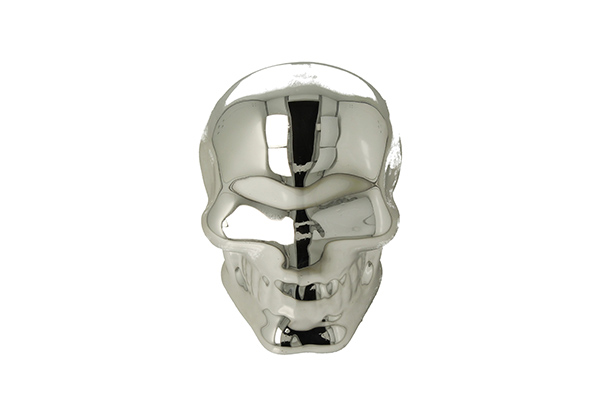 Kasica silver skull 10 cm