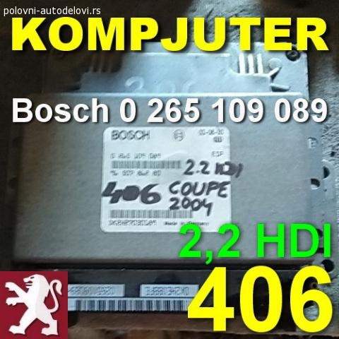 Kompjuter 406 2,2 hdi Bosch 0 265 109 089 Peugeot