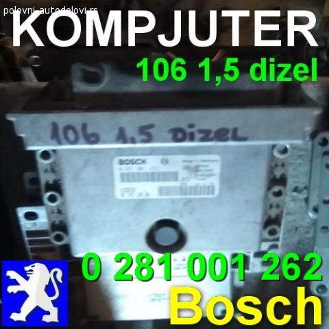 KOMPJUTER 106 1,5 DIZEL BOSCH 0 281 001 262 PEUGEOT