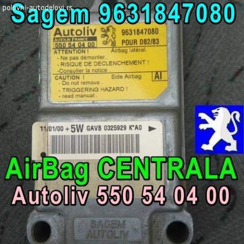 AirBag CENTRALA Autoliv 550 54 04 00 Pežo Sagem 9631847080