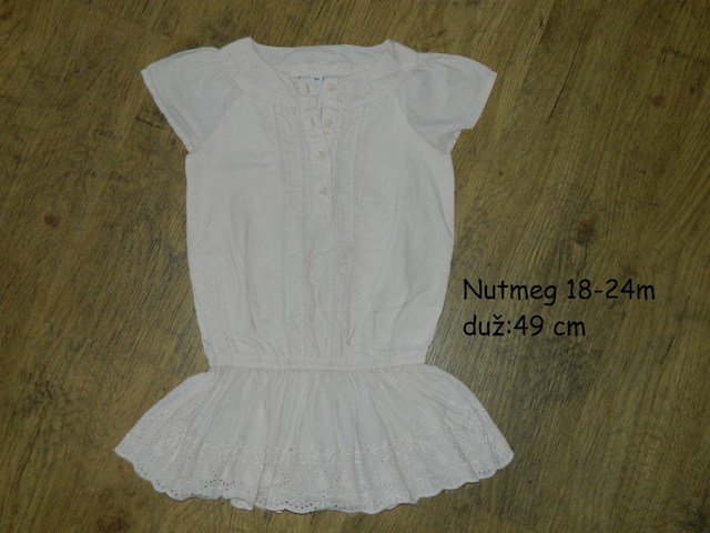 NUTMEG roza tunika 18-24 M