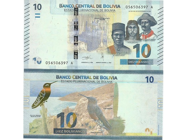 Bolivia 10 bolivianos 2018. UNC