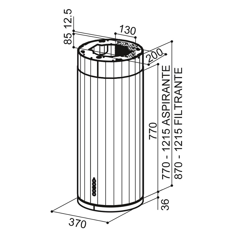 Faber aspirator CORINTHIA ISOLA EV8+ X/OM A37