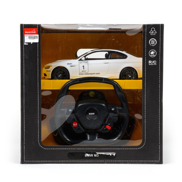 Rastar RC BMW M3 sa volanom 1:14 - crn, bel