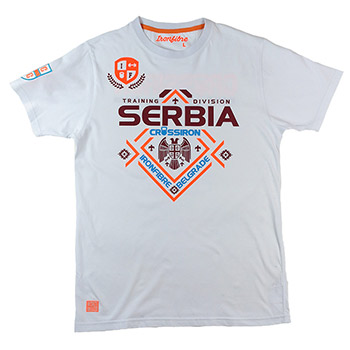 Bela majica za trening Crossiron Srbija