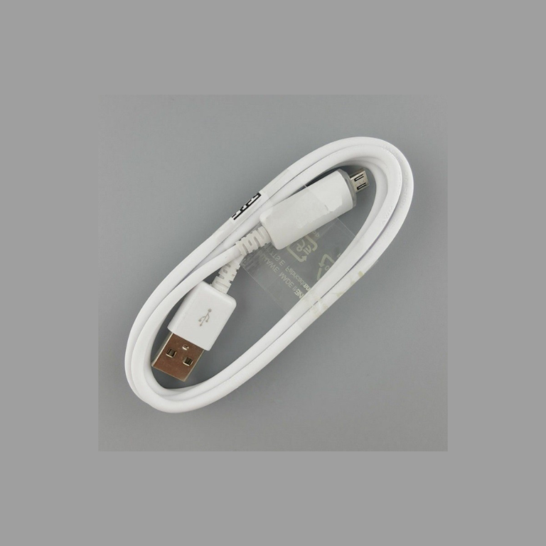 USB Data Cable micro sa LED lampicom (beli)