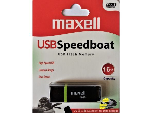 Maxell usb speedboat 2.0 black 16gb