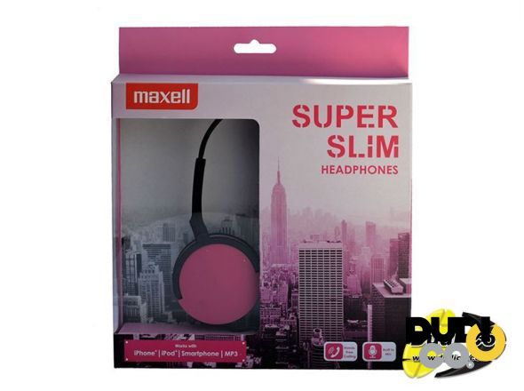 Maxell pink slušalice mxh-hp200 "super slim"
