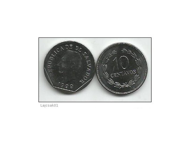 El Salvador 10 centavos 1999. UNC