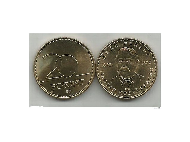 Madjarska 20 forint 2003. UNC Deak Ferenc