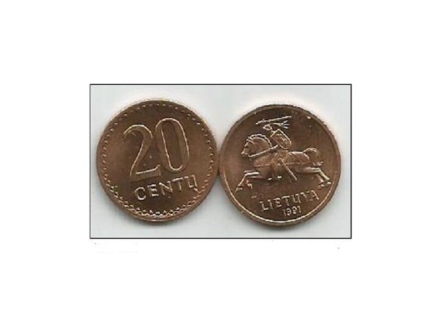 Litvanija 20 centu 1991. UNC