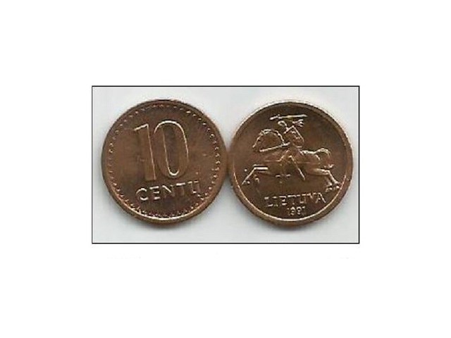 Litvanija 10 centu 1991. UNC