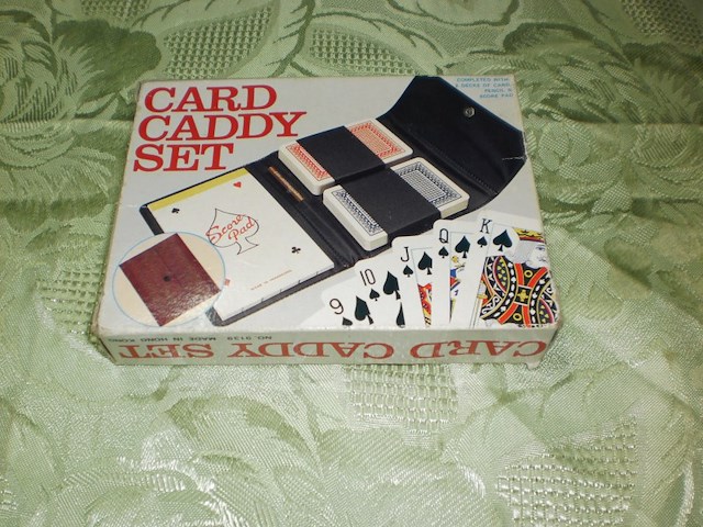 Card Caddy Set -Vintage Playing cards Made in Hong Kong