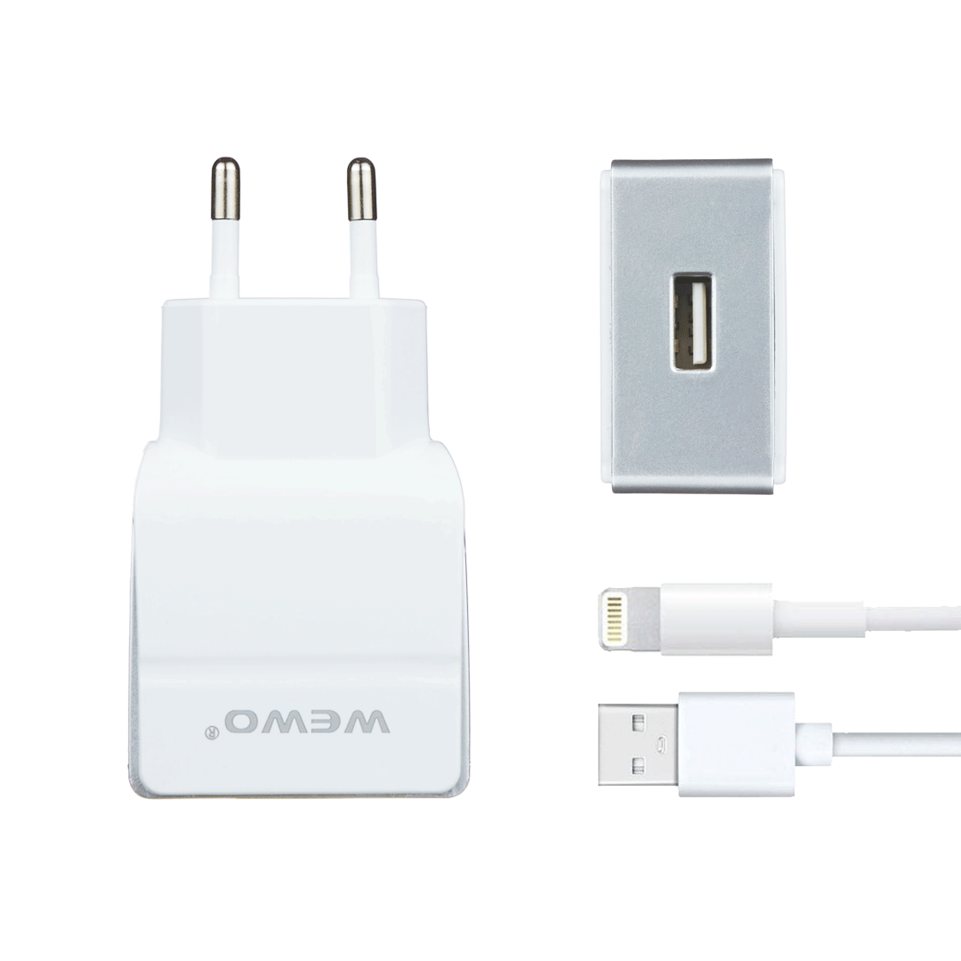 WEWO W-004 Punjač USB 1A + iPhone 5/6 USB data cable