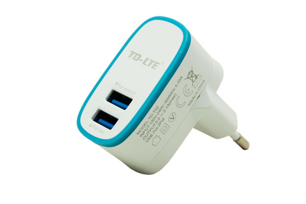 POWERFUL TD-LTE Punjač Dual USB (2.1A) beli