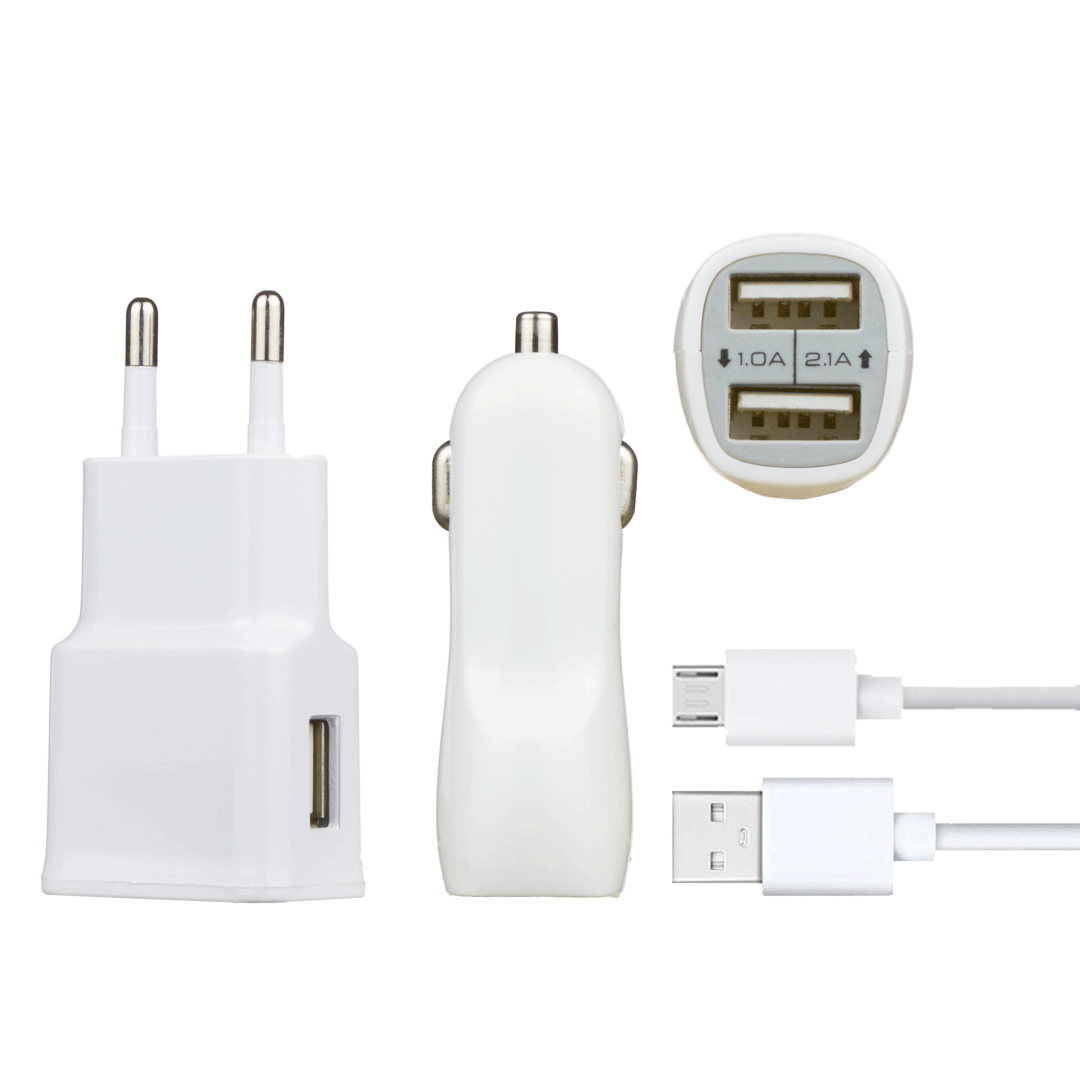 POWERFUL TD-LTE Punjač 3 in 1 micro USB 2A (kućni+auto+micro USB cable)
