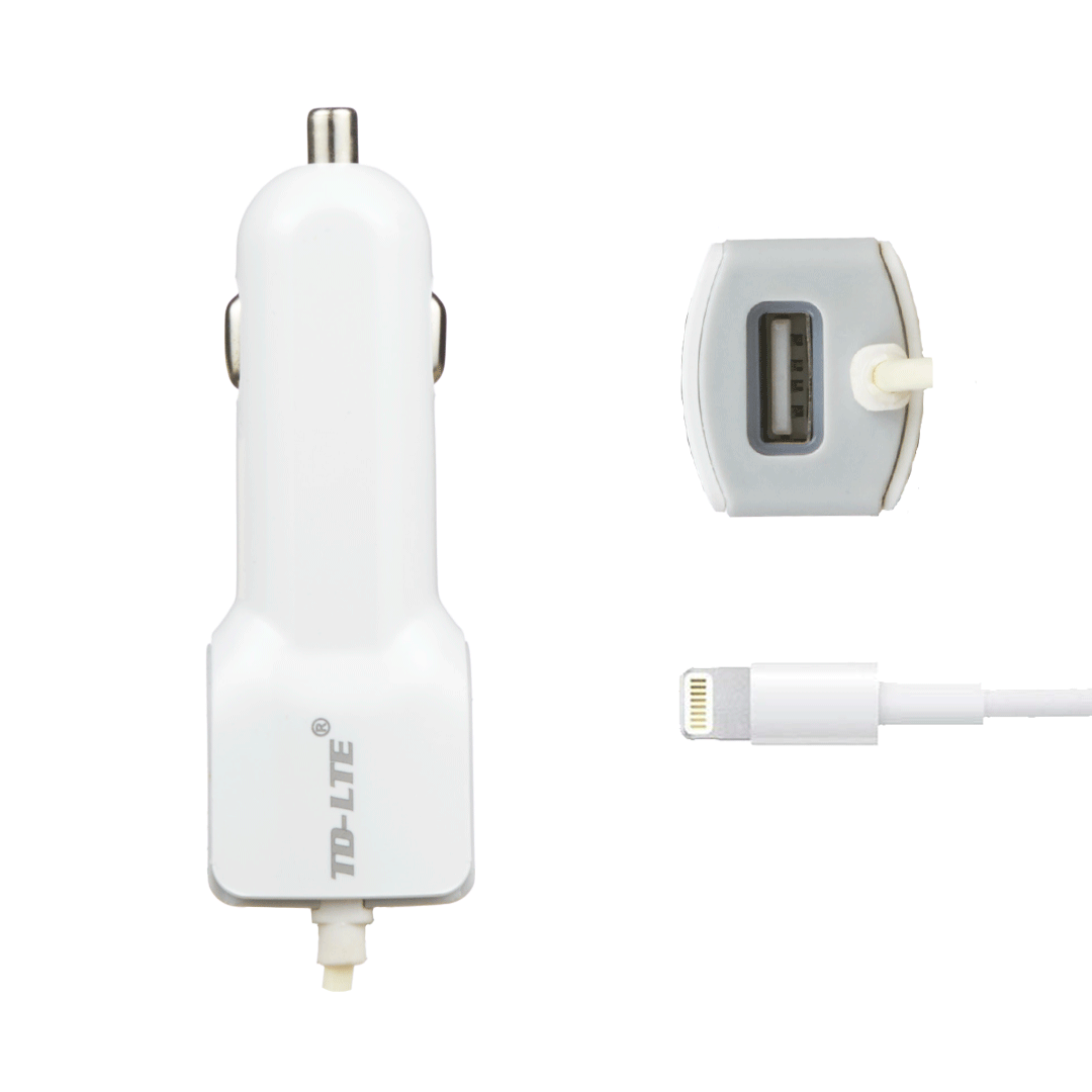 POWERFUL TD-LTE AUTO Punjač za iPhone 5/6 (2.1A) + USB Port