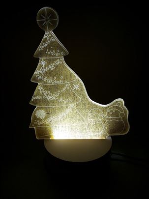 Lampa 3D dekorativna jelka, novogodišnja