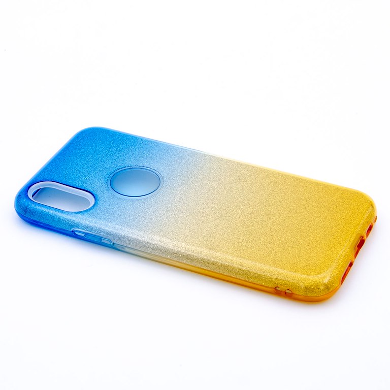 TPU DOUBLE SHINE za iPhone X/XS 5.8" (blue/yellow)