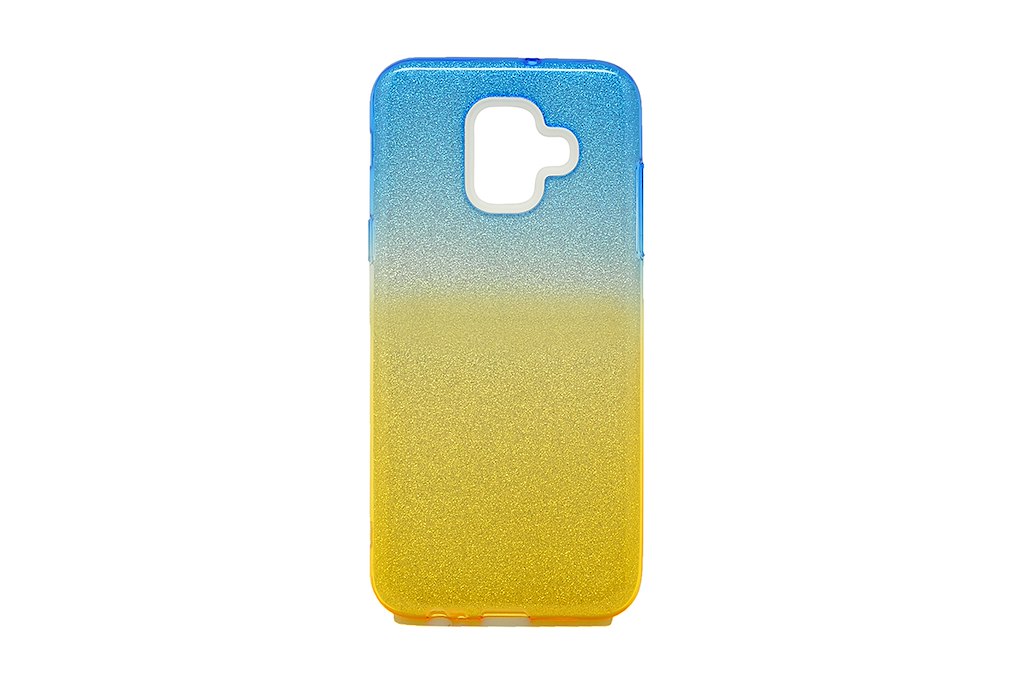 TPU DOUBLE SHINE for SM-J600F (Galaxy J6 2018) blue/yellow