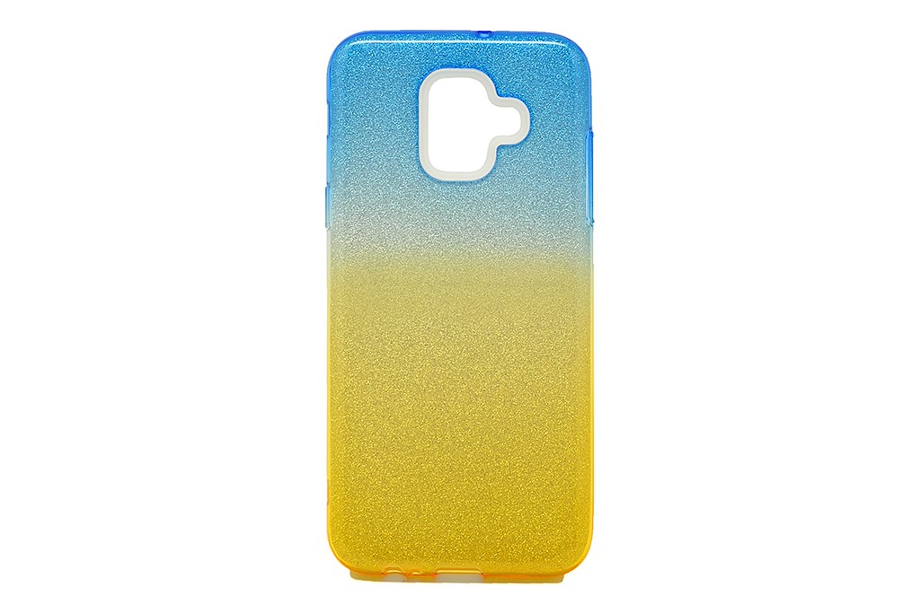 TPU DOUBLE SHINE for SM-J610F (Galaxy J6 Plus 2018) blue/yellow