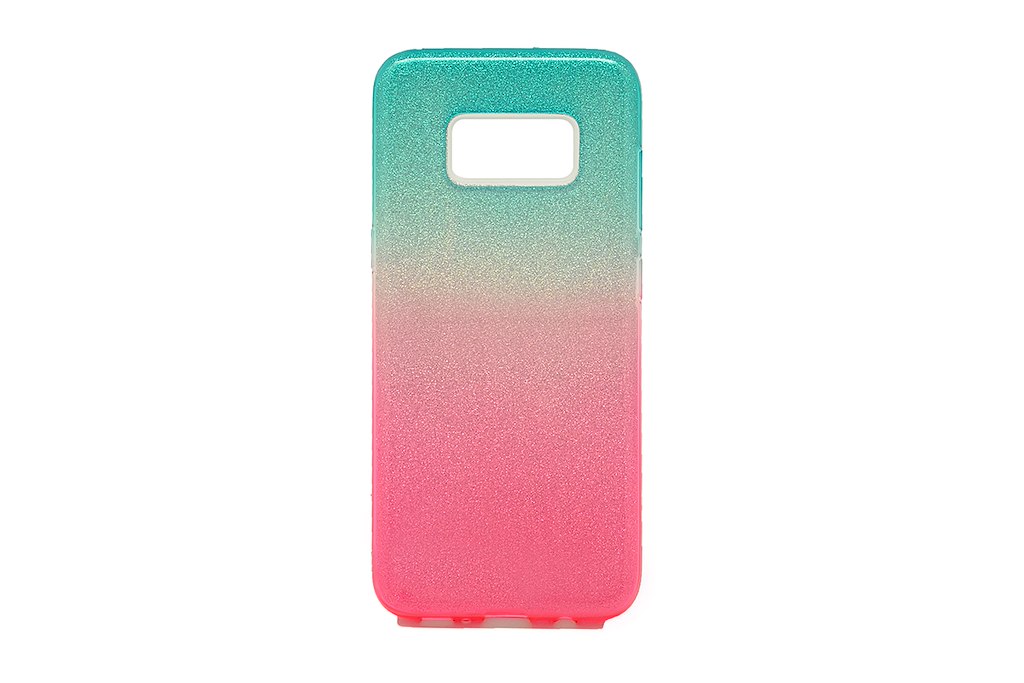 TPU DOUBLE SHINE for SM-G955F (Galaxy S8 Plus) green/pink