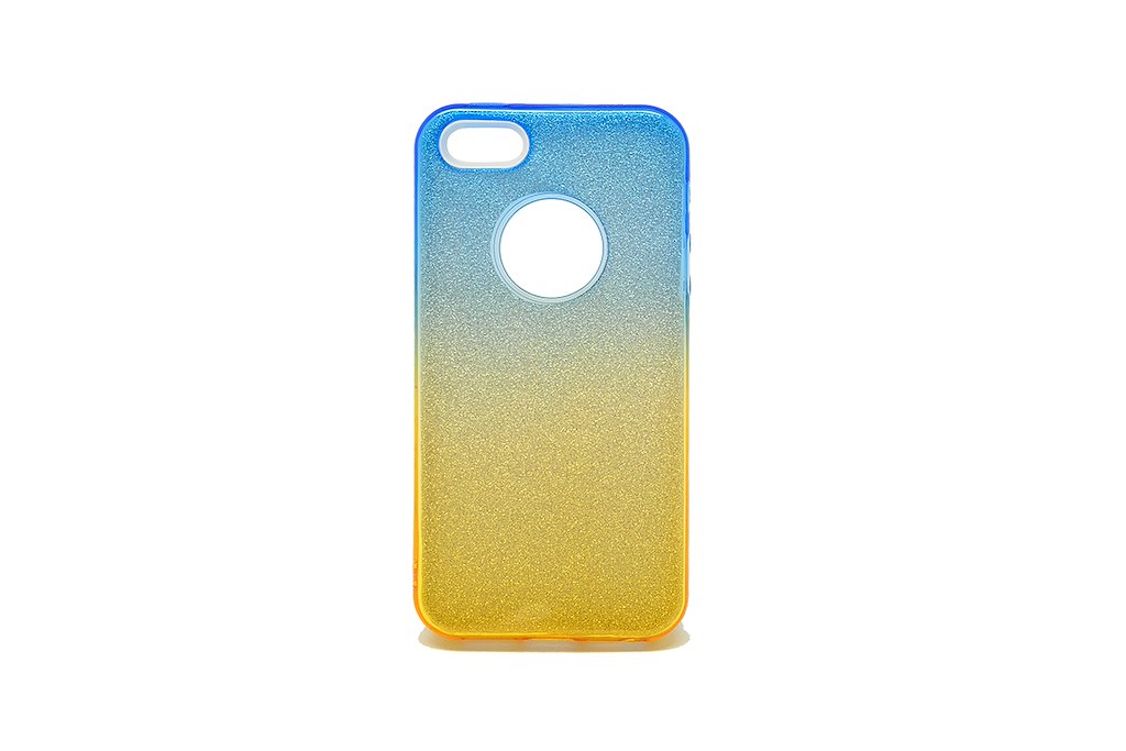 TPU DOUBLE SHINE za iPhone 5/5S/SE (blue/yellow)