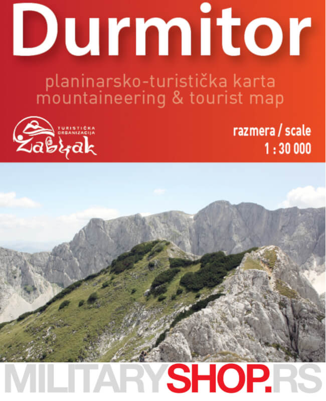 Turističko planinarska mapa Durmitor