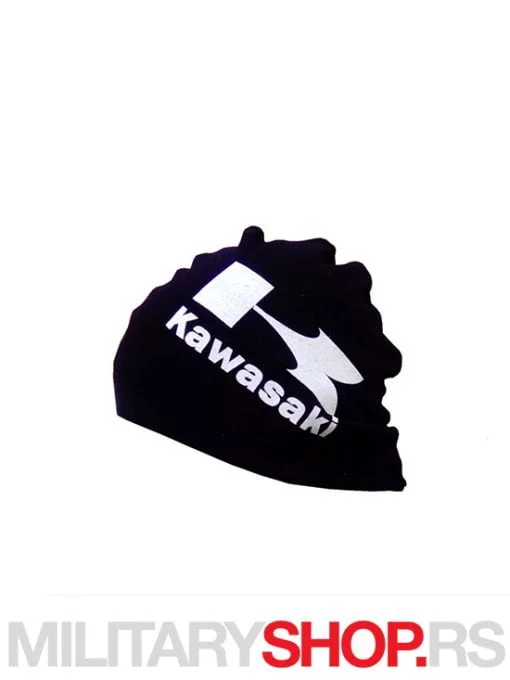 Crna pamučna kapa Kawasaki