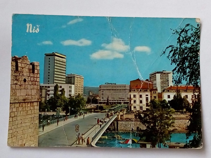 Nis - Pogled sa Tvrdjave - Putovala 1978.godine