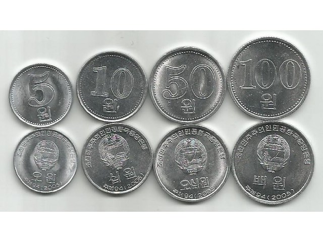 Severna Koreja 2005. UNC set kovanica