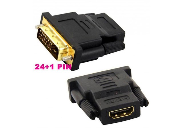 DVI-D 24+1 PIN muski na HDMI zenski adapter