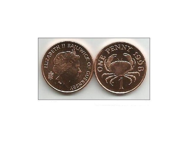 Guernsey 1 penny 1998. UNC