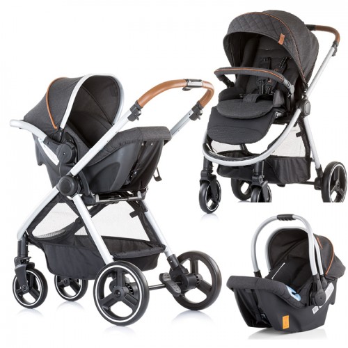 Kolica za bebe Baby stroller Prema 3 u 1 Chipolino 0+ granite grey