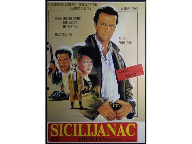 SICILIJANAC (1987) Cimino Lambert FILMSKI PLAKAT