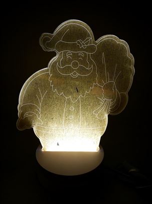 Lampa 3D dekorativna novogodišnja Deda Mraz novo