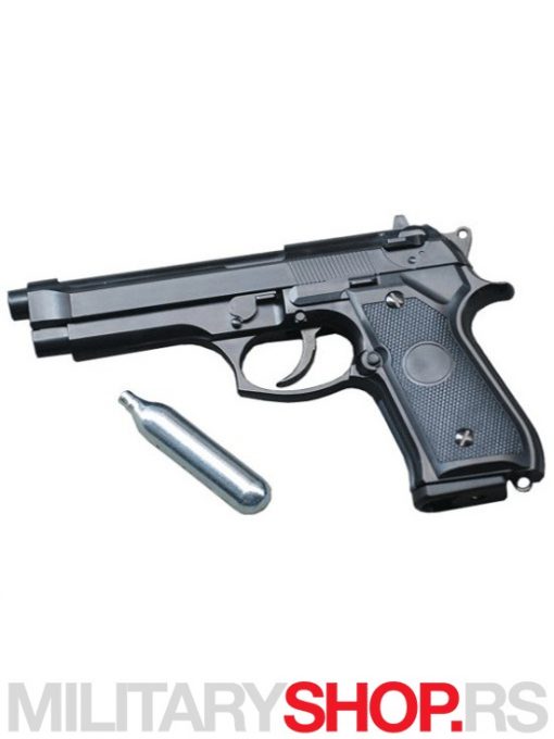 Replika pistolja – Mehanicki airsoft pistolj CO2 HW Crni & Srebrni GC-104