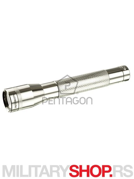 Pentagon metalna lampa srebrne boje