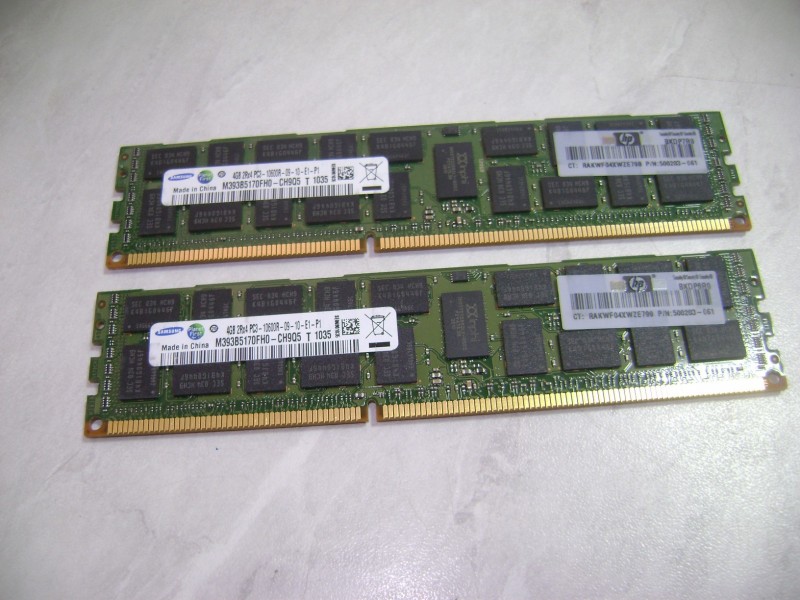 serverske ddr3 8gb samsung 10600r ispravne u 2 plocice