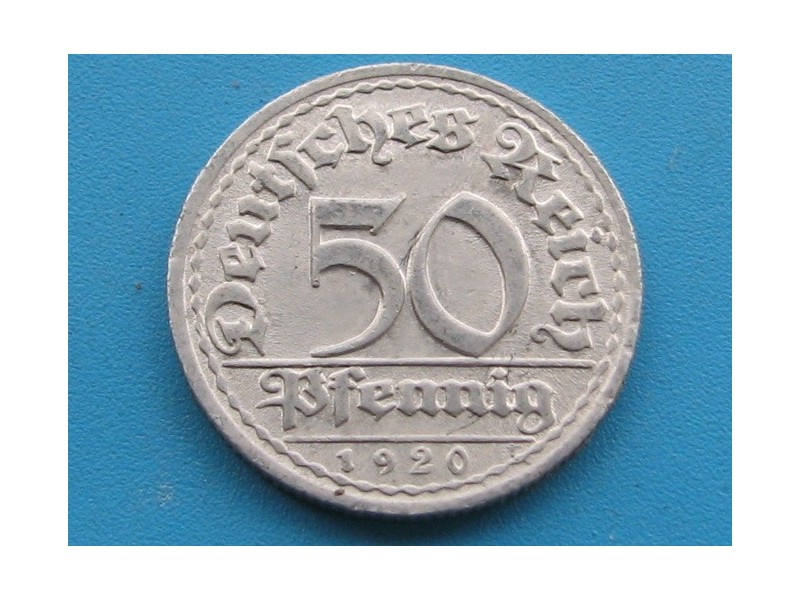 Nemačka - 50 Pfennig 1920 =D= Deutsches Reich