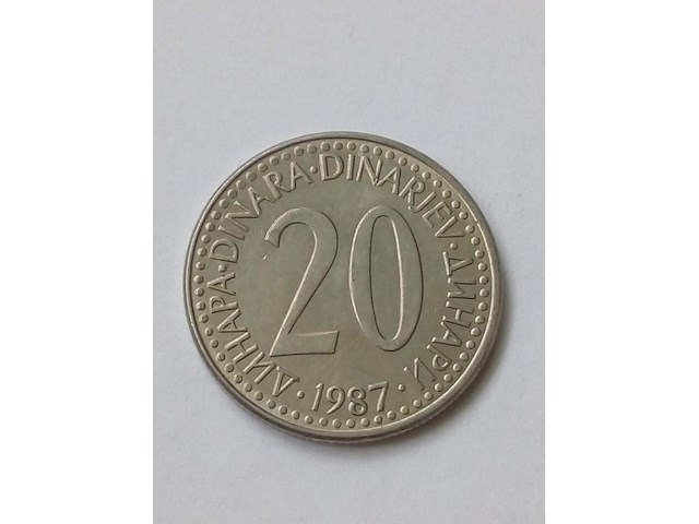 20 Dinara 1987.godine - SFRJ - ODLICNA -