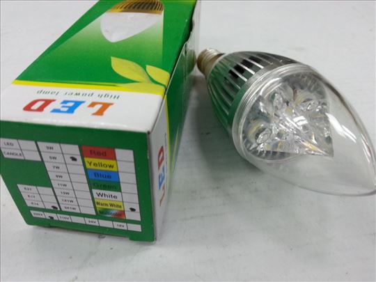 LED sijalica E 14 , 5W toplo belo