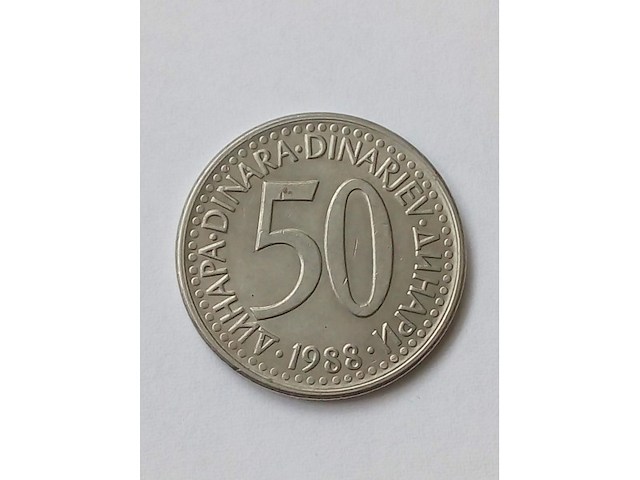 50 Dinara 1988.godine - SFRJ -