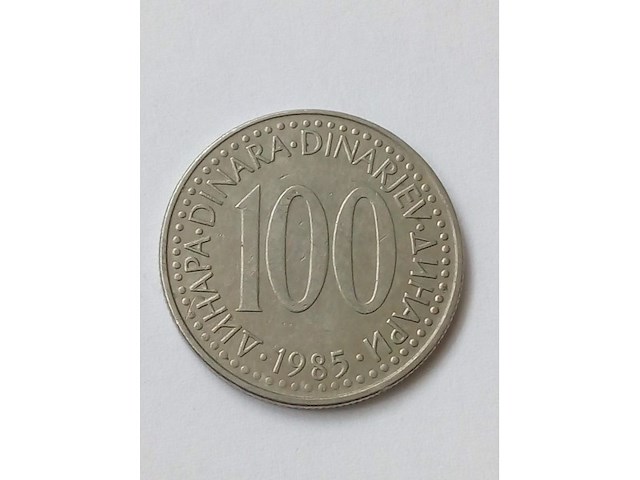100 Dinara 1985.godine - SFRJ -